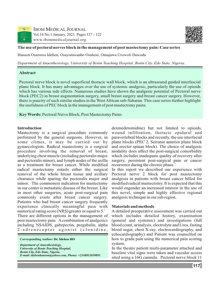 2Qg4nRLP4ZjeB - The Use of Pectoral Nerves Block in The Management of ...