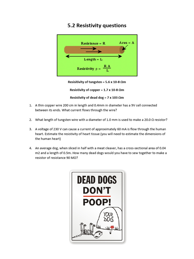 B.5 Resistivity Questions | PDF