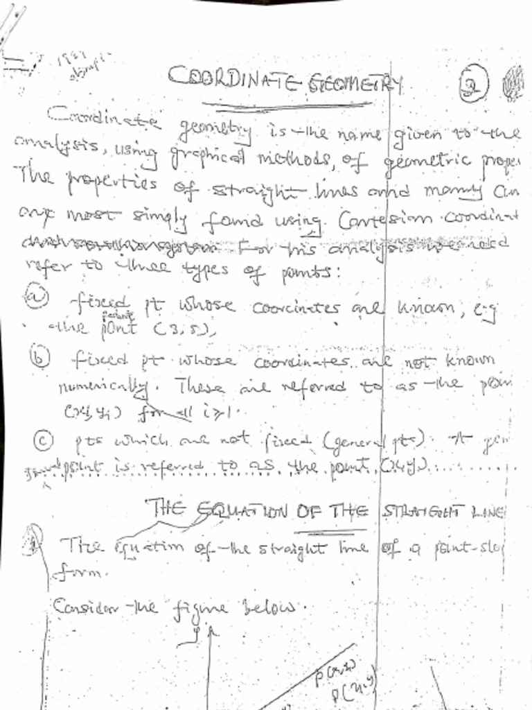 Mat 102 Coordinate Geometry | PDF