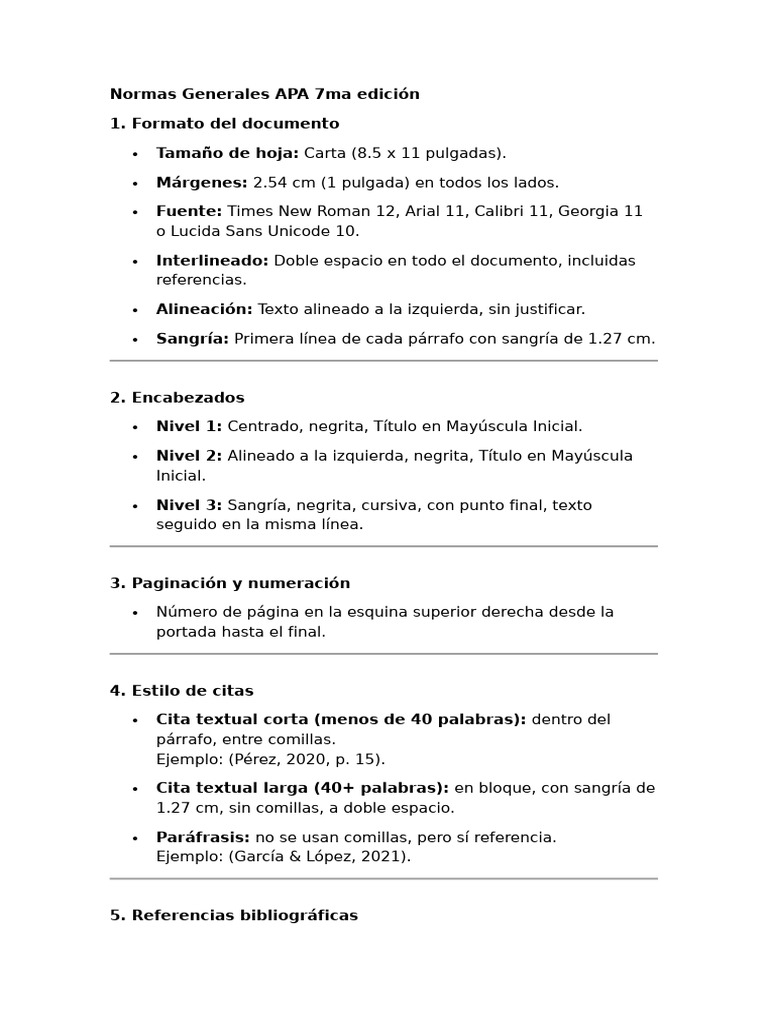 Normas Generales APA 7ma Edición | PDF