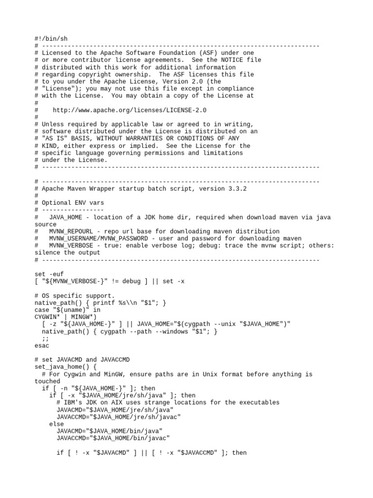 Apache Maven Wrapper Script Guide | PDF | Computer Science | System ...