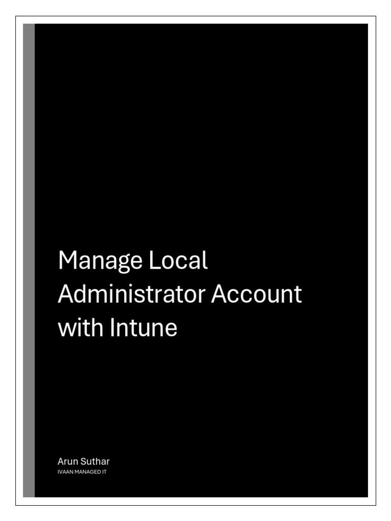 Manage Local Admin Passwords in Intune | PDF | Password | Windows Registry