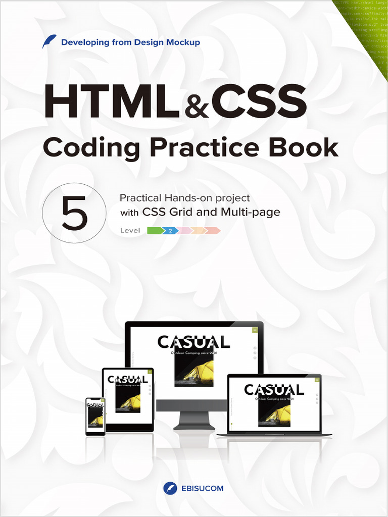 HTML CSS Coding Practice Book 5 (Practical Hands-On Series 2) (EBISUCOM ...