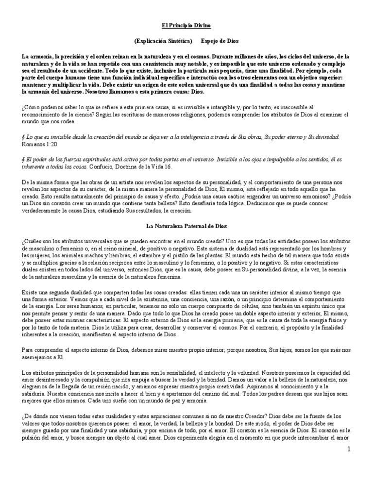 El Principio Divino-Principio Divino | PDF | Adán y Eva | Amor