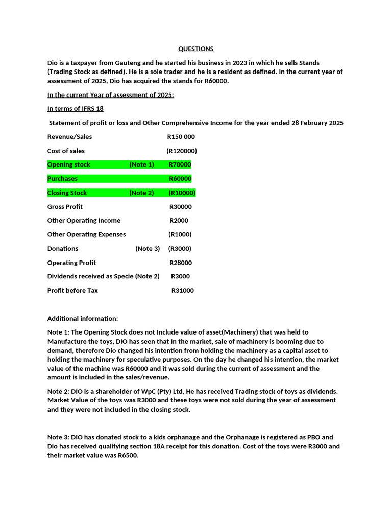 Trading Stock Question | PDF