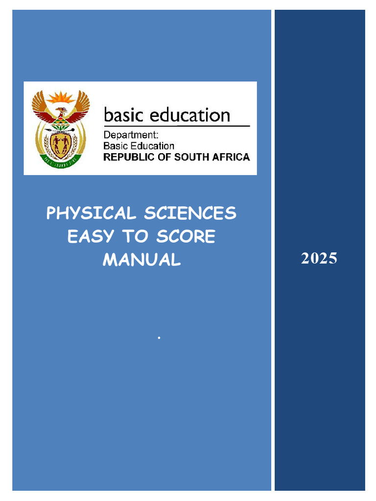 2025 Physical Sciences Study Manual | PDF | Force | Momentum