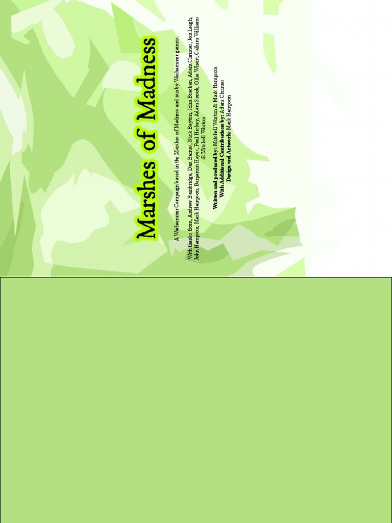 Marshes of Madness Booklet | PDF | Siege | Infantry