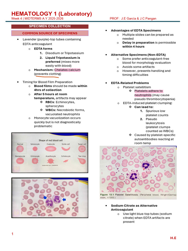 Hema Lab WK 4 | PDF | Staining | Blood