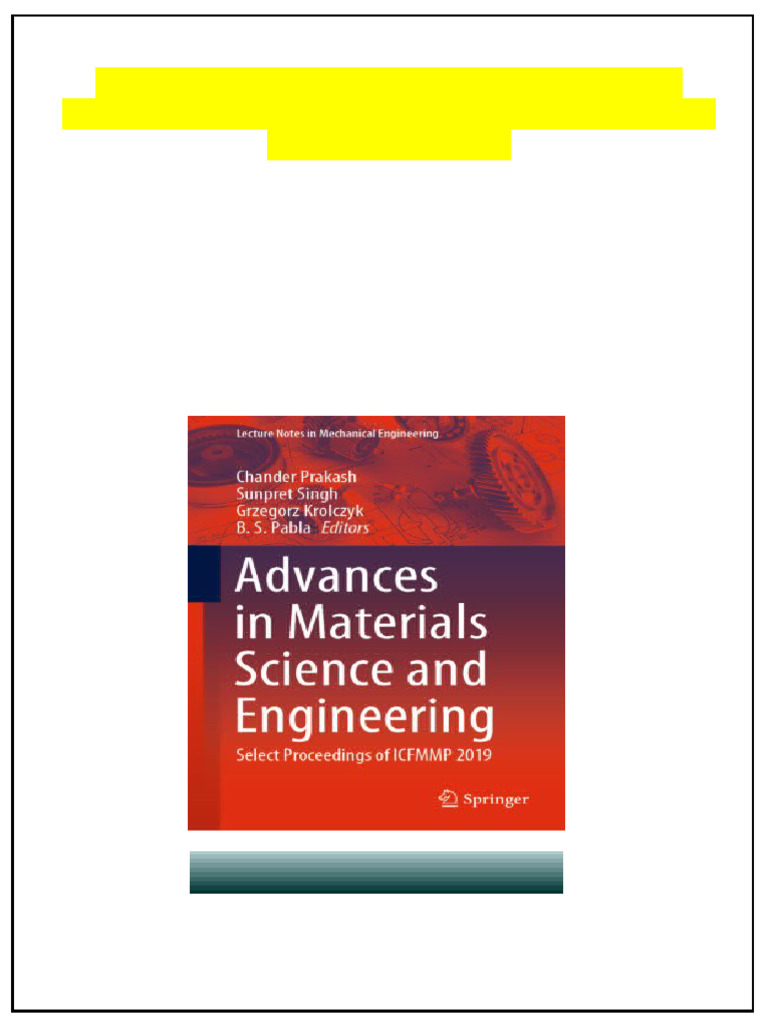 Advances in Materials Science and Engineering: Select Proceedings of ...