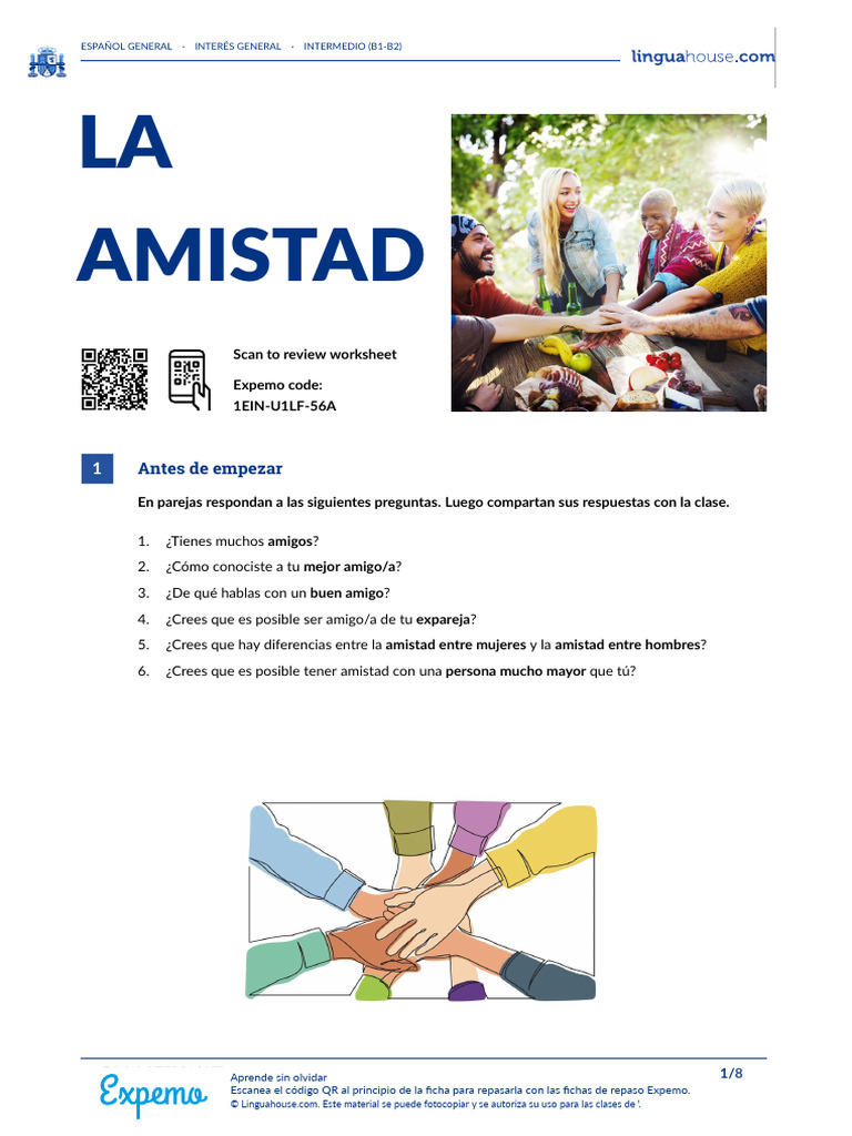 La Amistad | PDF | Adverbio | Lingüística
