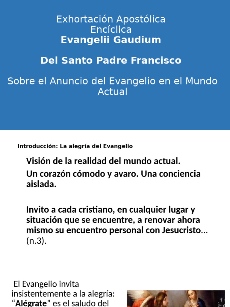 Evangelii Gaudium | PDF | Evangelización | Misionero