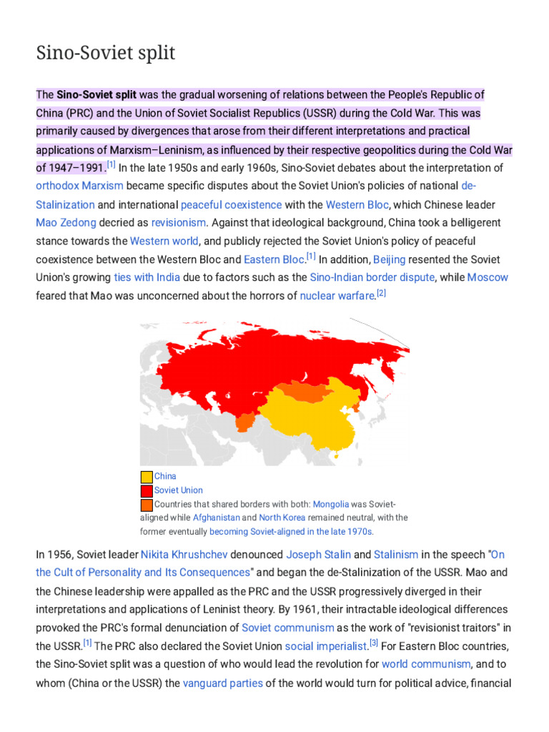 Understanding the Sino-Soviet Split | PDF | Mao Zedong | Communism