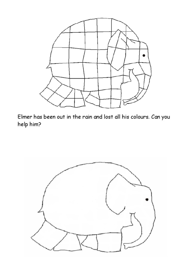 Elmer the Elephant Activity Worksheet | PDF | Poetry | Home & Garden