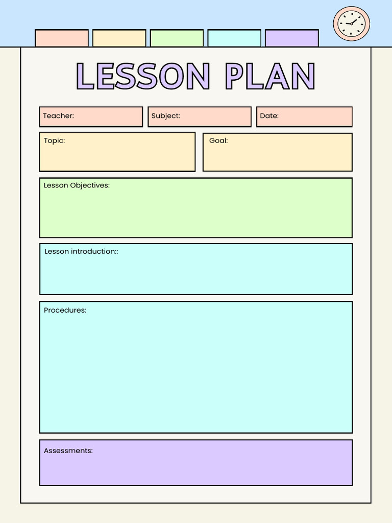 Lesson Plan in Simple Colorful Fun Style - 20250910 - 231257 - 0000 | PDF