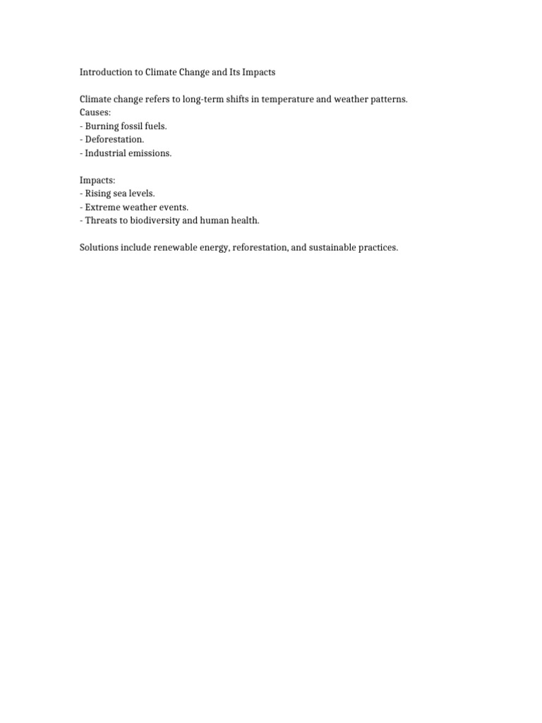 Climate Change Intro | PDF