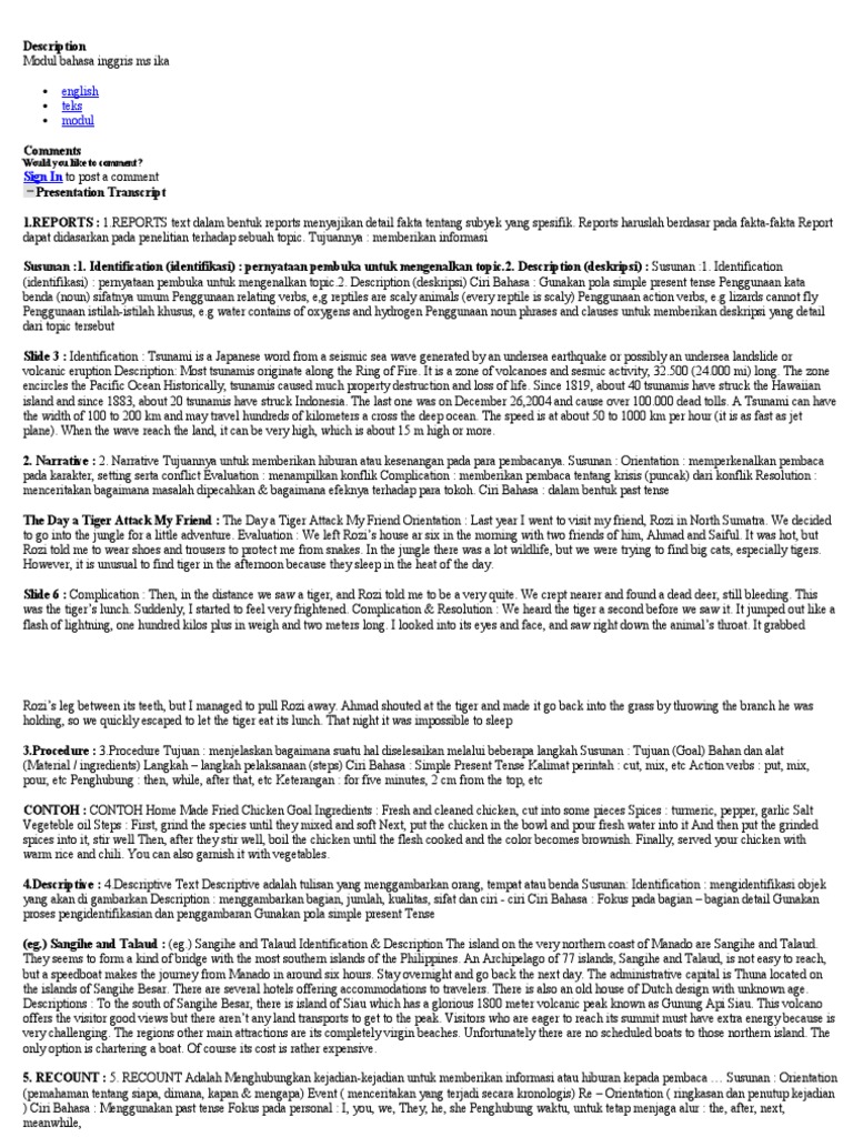 Jenis Jenis Text | PDF