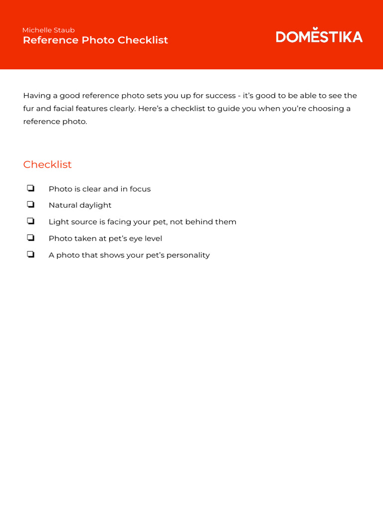 Checklist To Take The Right Photo | PDF