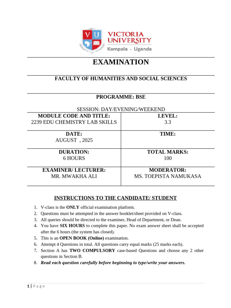 Chemistry Lab Skills Exam | PDF | Spectrophotometry | Ph