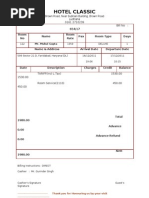 Raj Tour & Travels Reciept Format