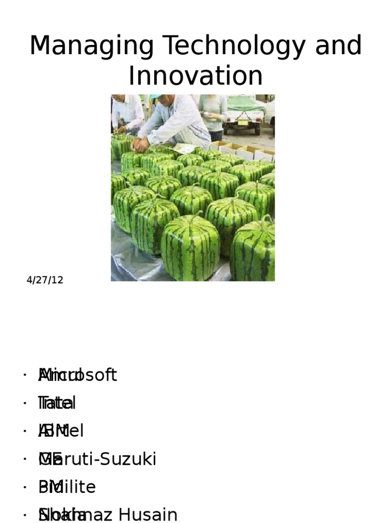 Managing Technology and Innovation Strategies | PDF | Innovation ...