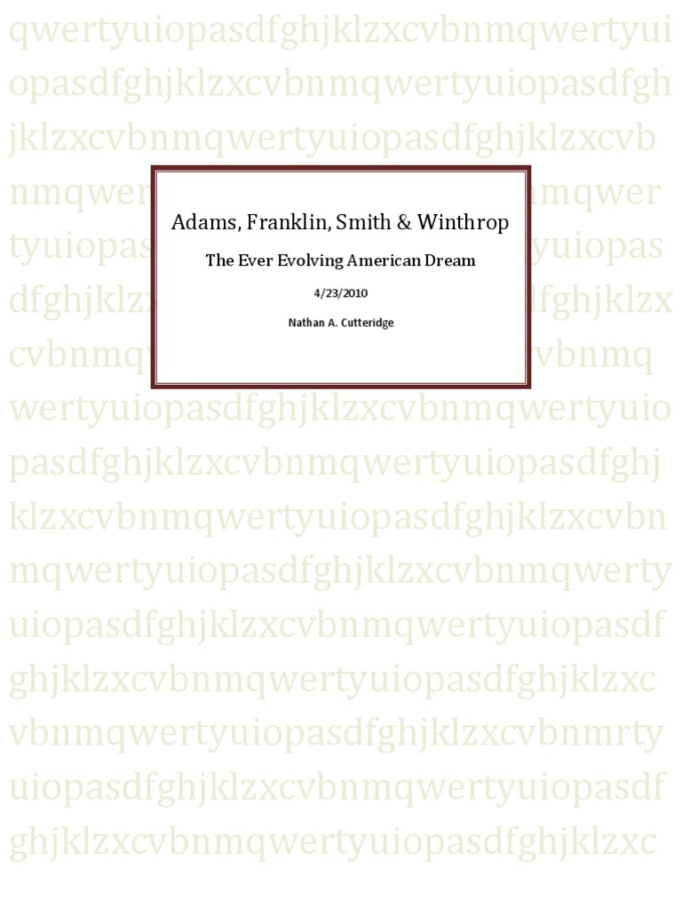 American Dream | Download Free PDF | American Dream | Benjamin Franklin