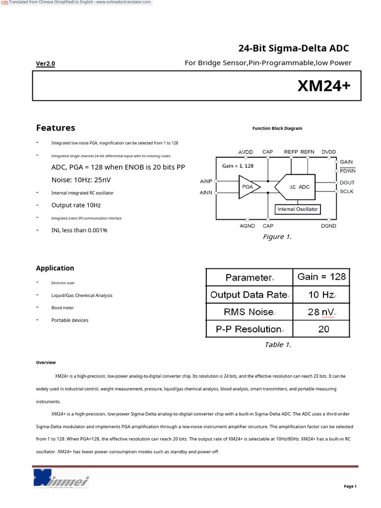 Xm24+Datasheet CN - ZH CN - en | PDF | Analog To Digital Converter ...