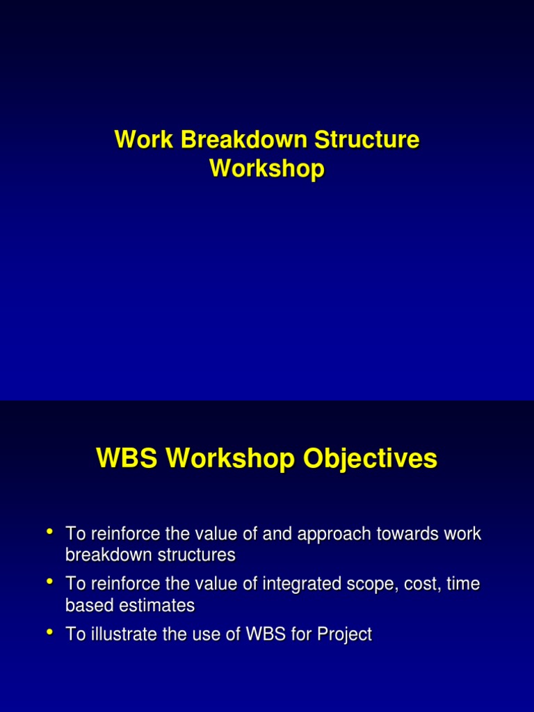 Wbs Workshop Rev1 | PDF | Project Management | Systems Science