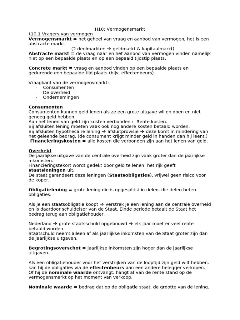 Vermogensmarkt | PDF