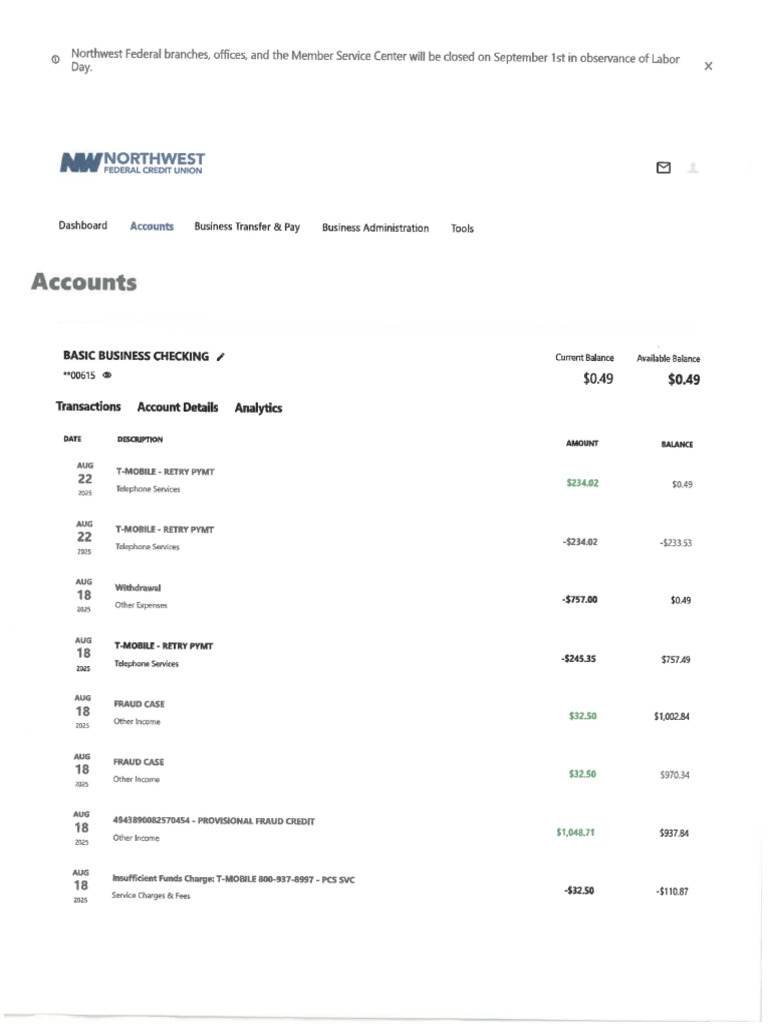 Scanned Transaction NWFCU | PDF
