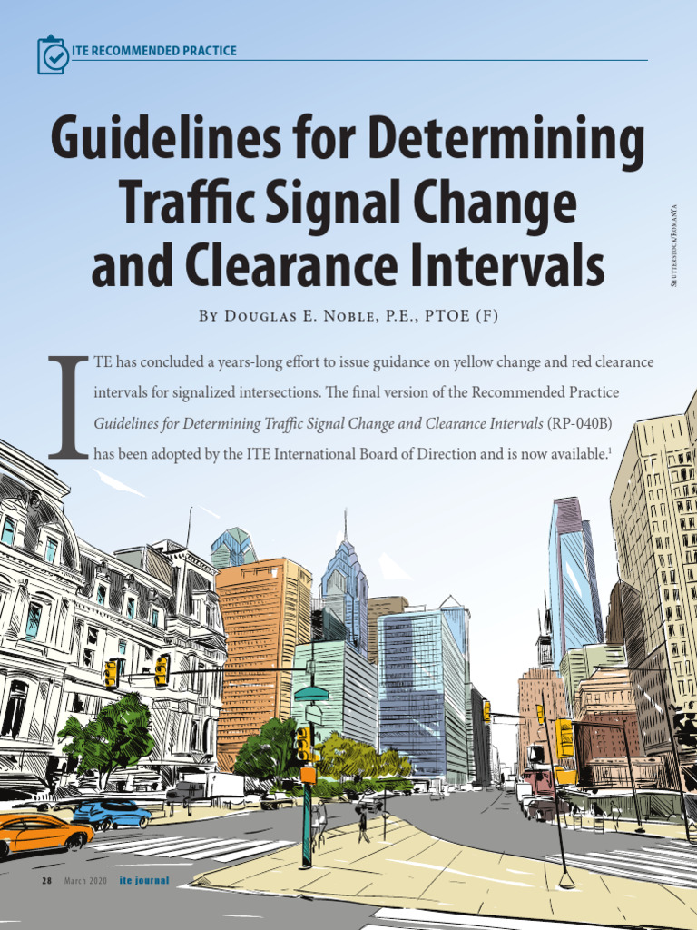 Traffic Signal Change Interval Guidelines | PDF | Traffic | Traffic Light