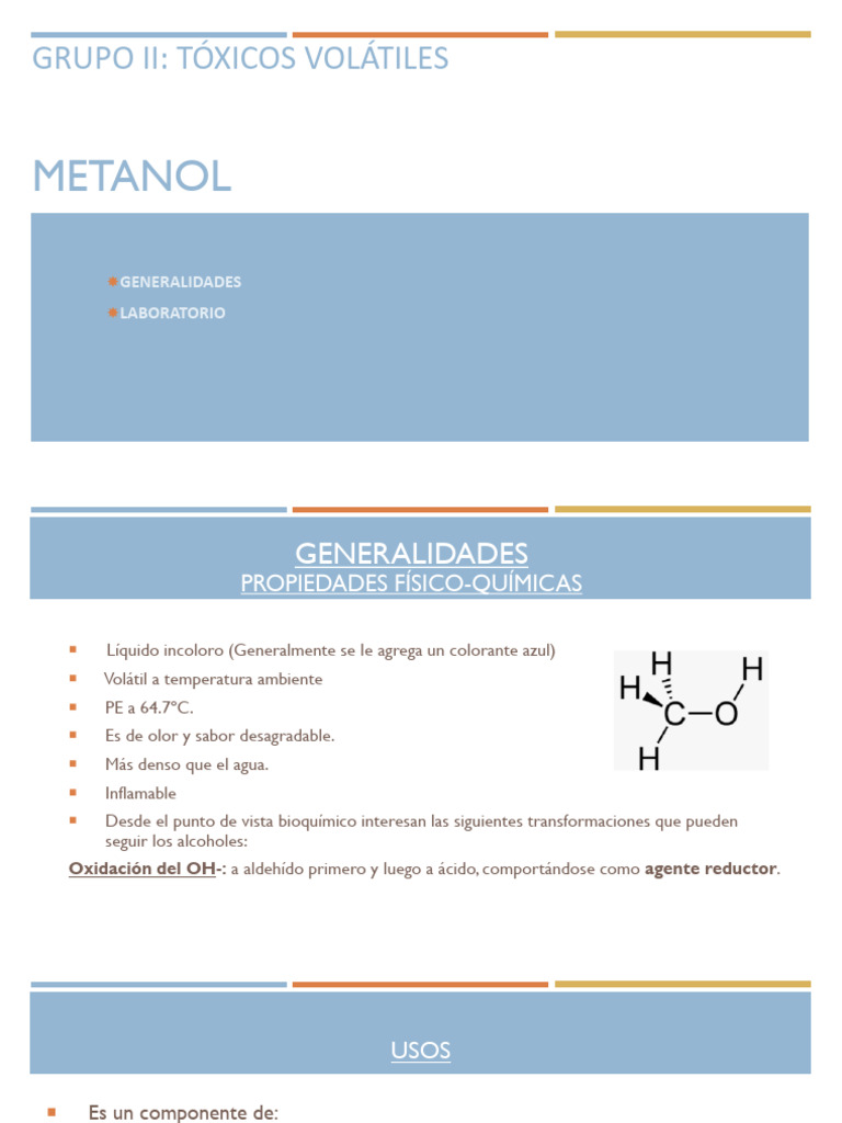 Grupo II Metanol | PDF | Metanol | Etanol
