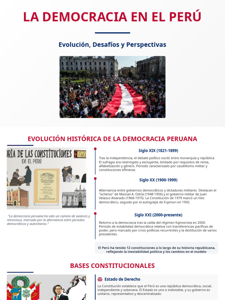 Desafíos y Futuro de la Democracia Peruana | PDF | Democracia ...