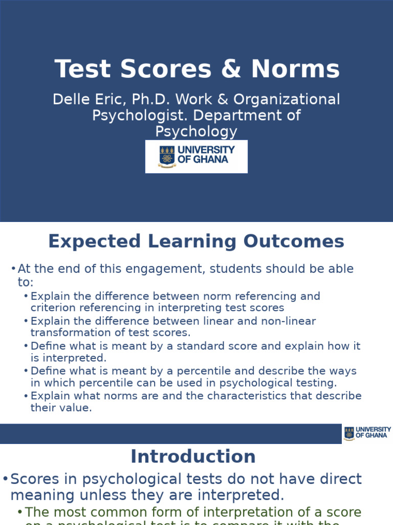 Understanding Test Scores and Norms | PDF | Percentile | Standard Deviation