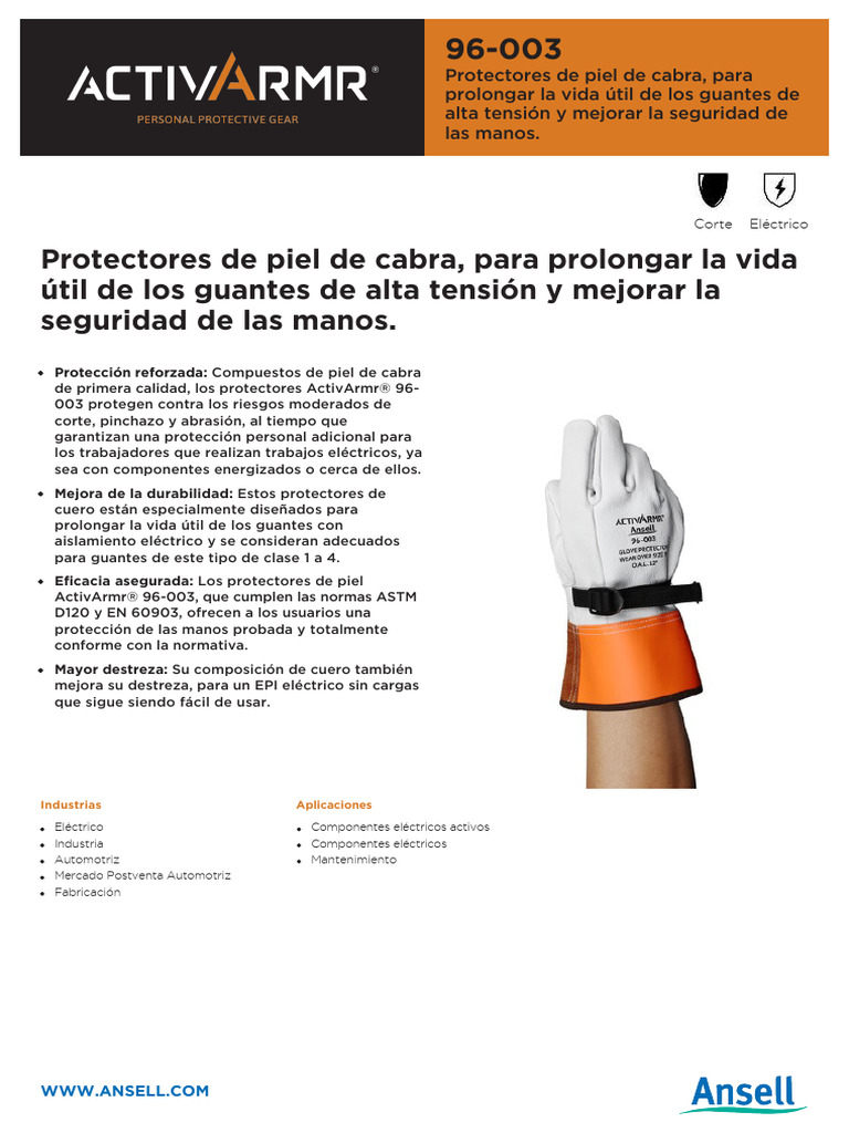 Guantes Carnasa | PDF | Guante | Aislador (Electricidad)