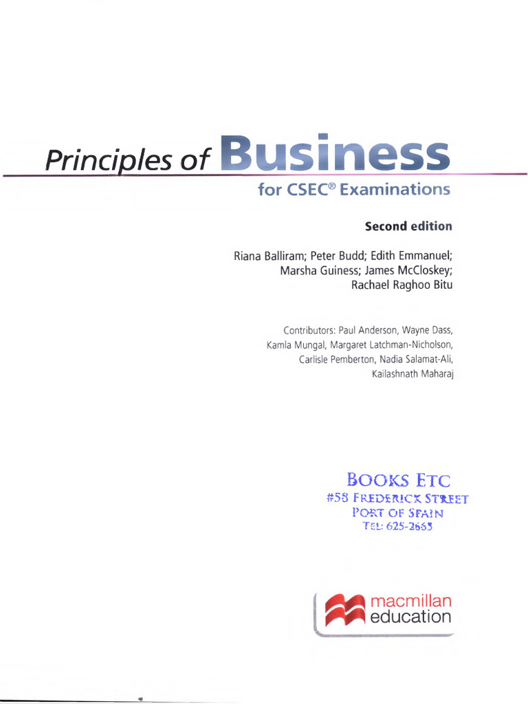 Principles of Business for CSEC Exams | PDF | Goods | Expert