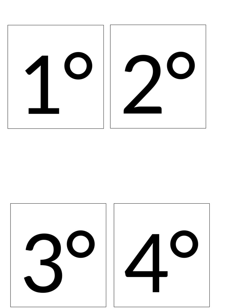 Carteles Numeros Ordinales | PDF