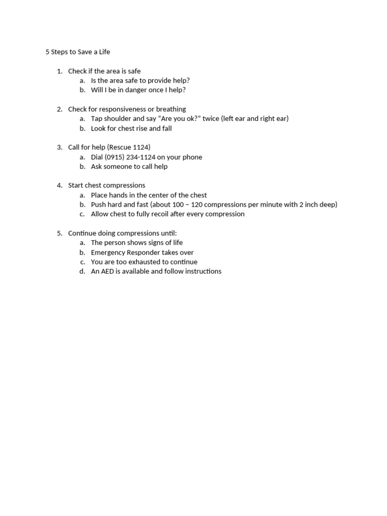 Life-Saving CPR Steps Explained | PDF