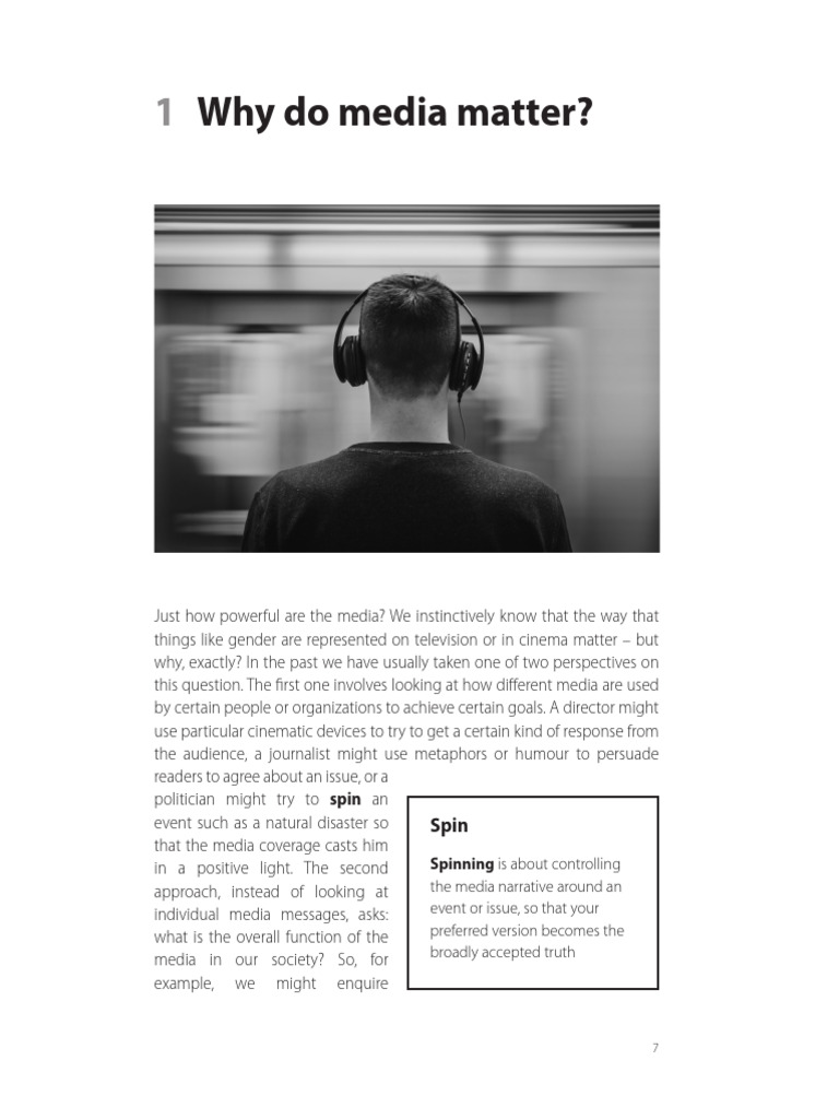Why Does Media Matter? - CMNS110 Readings | PDF | Experience | Antonio ...