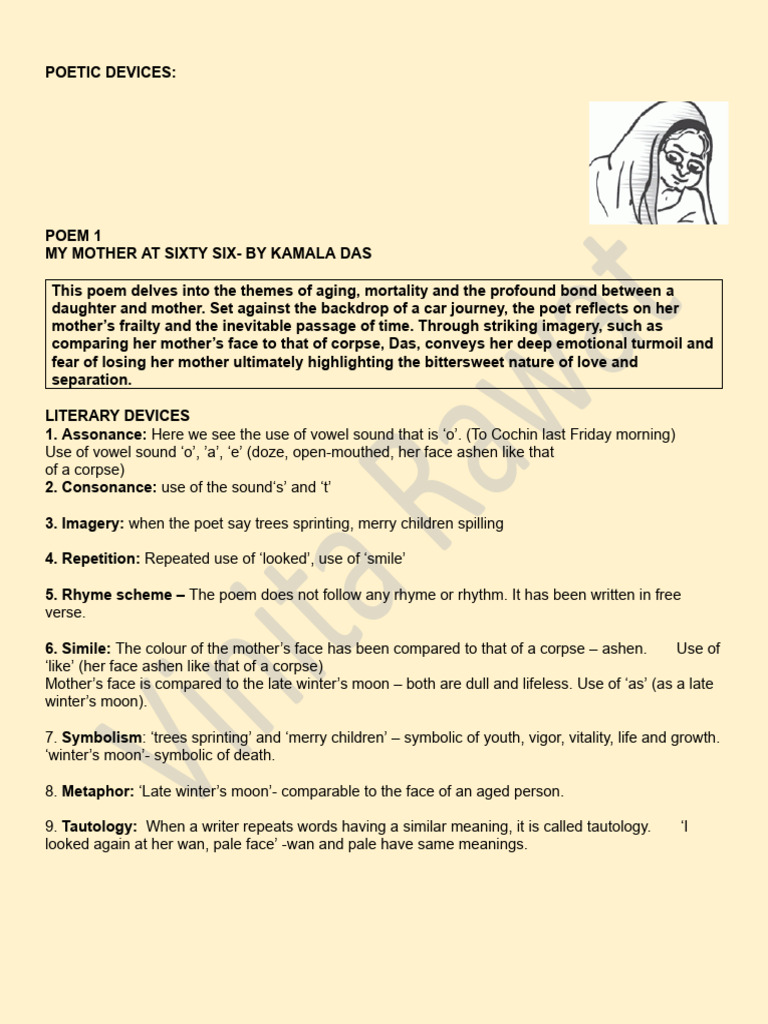 Poetic Devices in Class 12 Literature | PDF | Poetry | Poetics