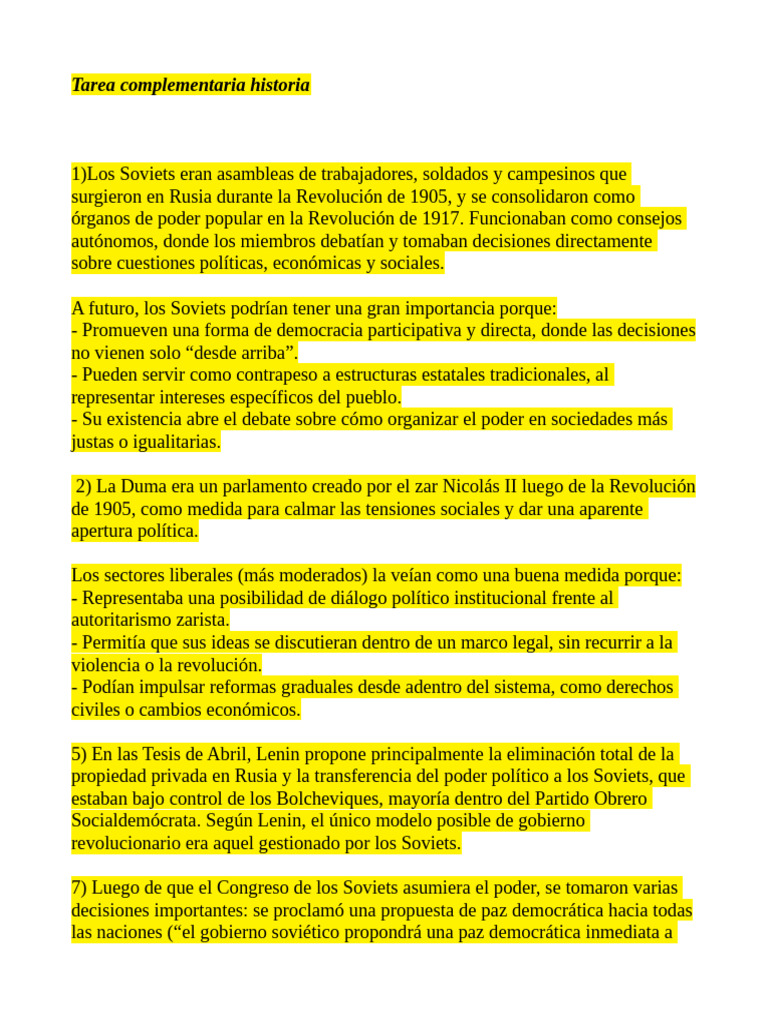 Historia Rev Rusa | PDF | Vladimir Lenin | marxismo