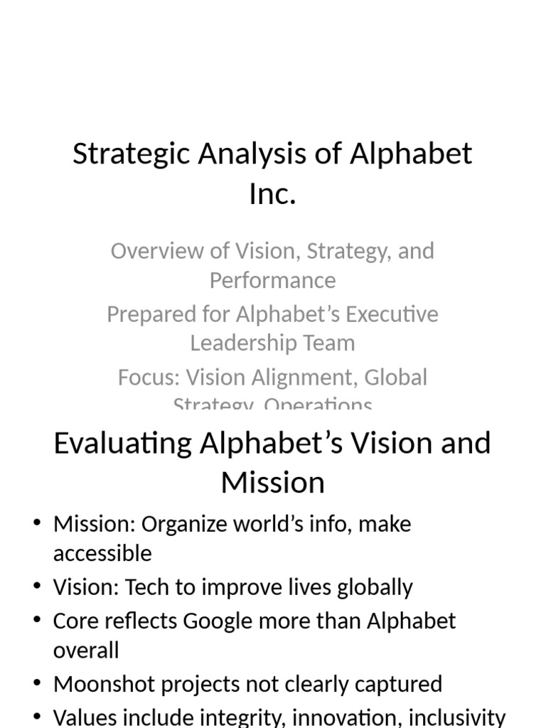 Alphabet Inc. Strategic Vision 2025 | PDF | Innovation | Alphabet Inc.