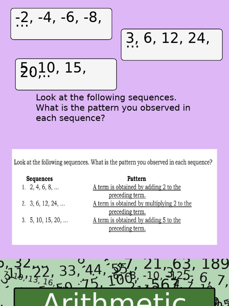 Arithmetic Sequences and Sums | PDF | Sequence | Summation