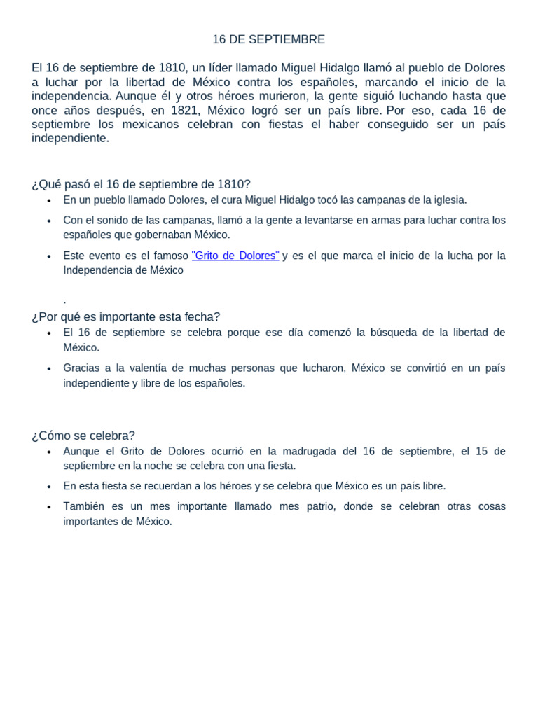 16 de Septiembre | PDF