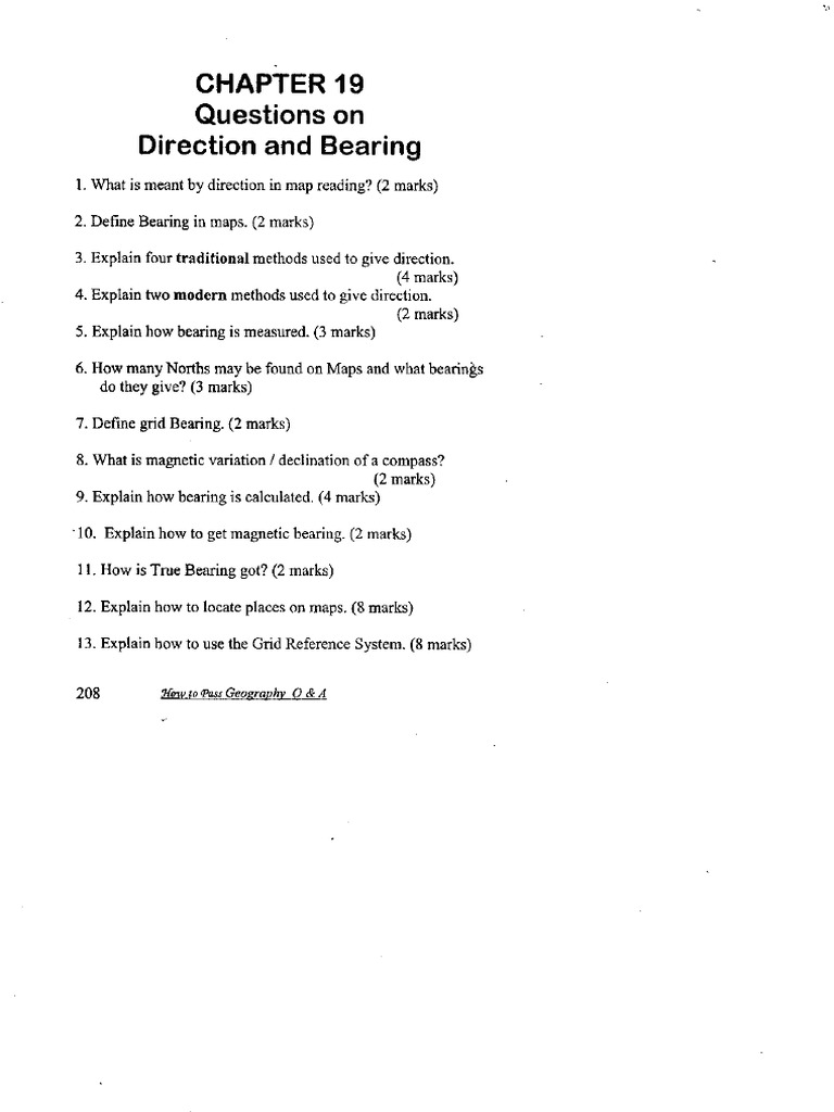 Direction and Bearing | PDF