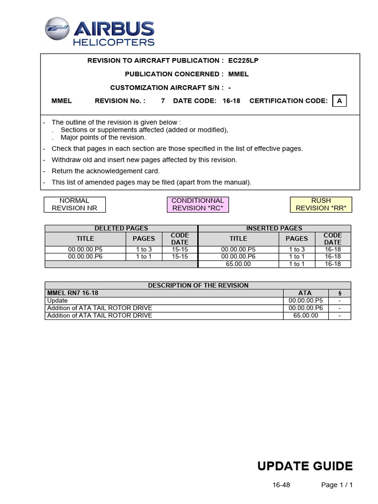 Master Mmel Ec225lp NR7 16-18 en | PDF | Aircraft | Aviation