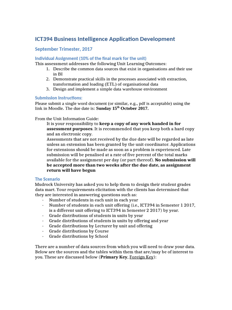Individual Assignment TS 2017 | PDF | Databases | Relational Database