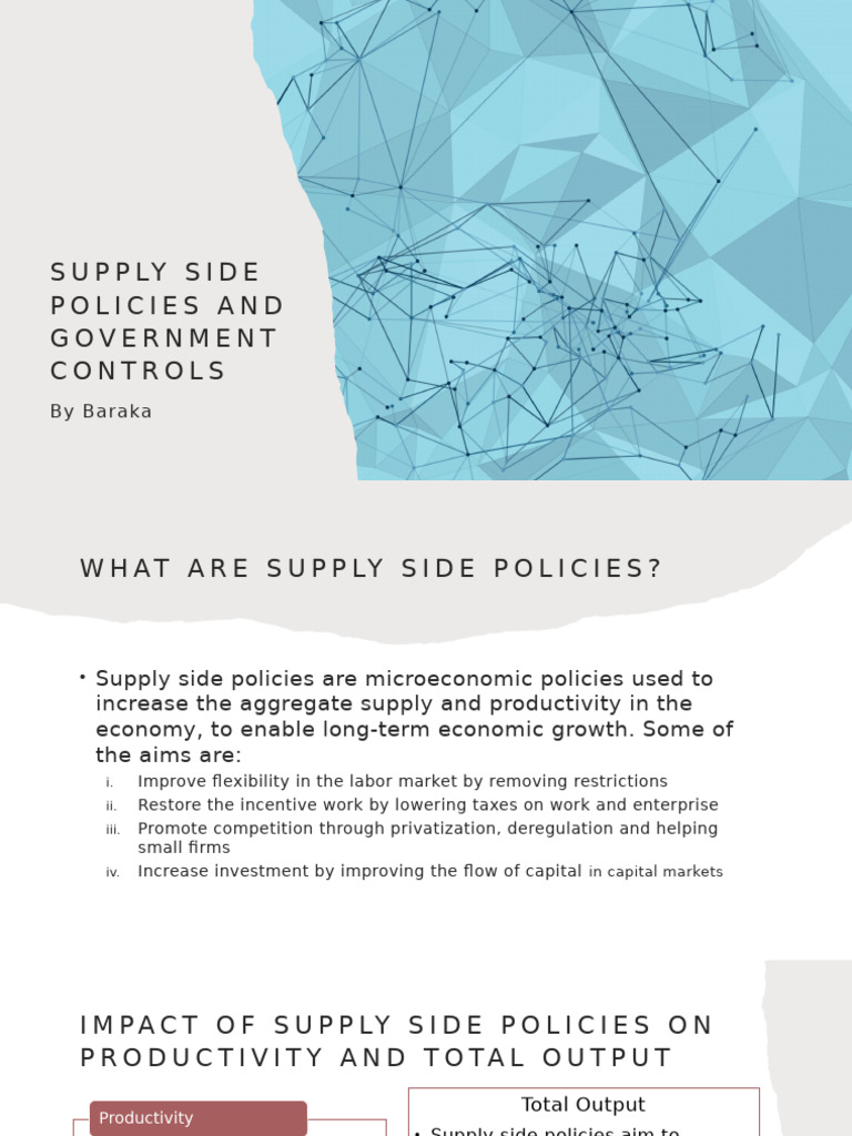 Understanding Supply Side Policies | PDF | Supply Side Economics ...