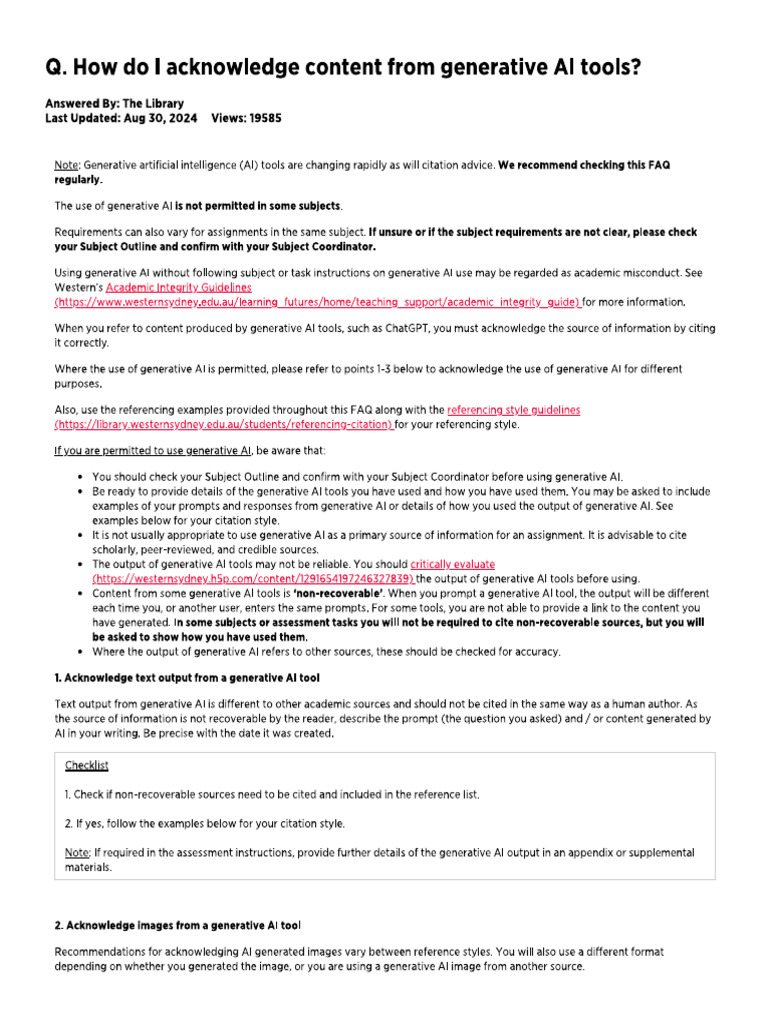 How To Reference AI | PDF