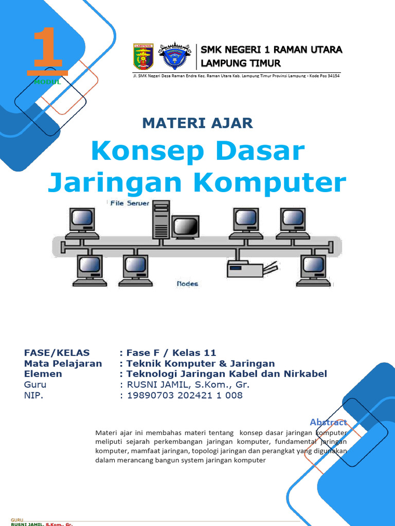 MATERI AJAR-1 Konsep Dasar Jaringan Komputer | PDF