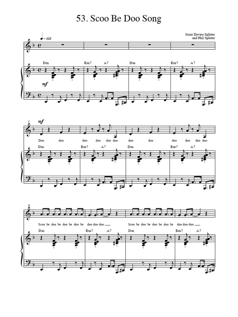 Scoo Be Doo - Piano | PDF